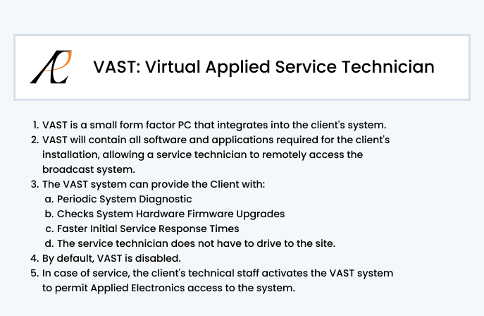 Learn about Applied Electronics' VAST: Our Virtual Applied Service ...
