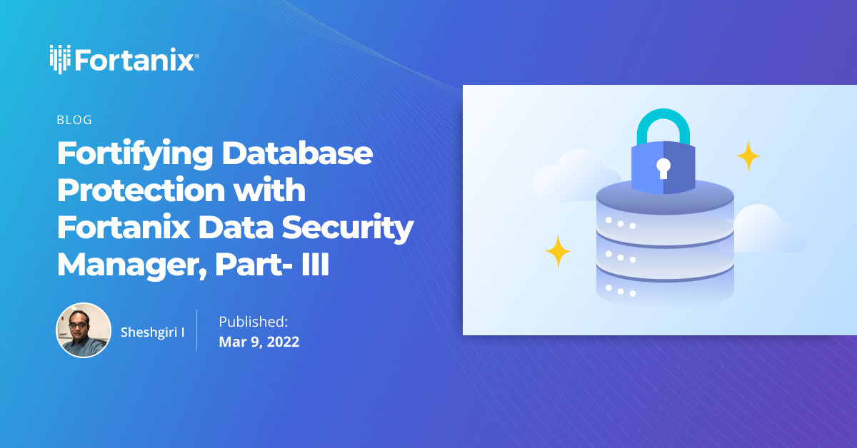 Database Protection With Data Security Manager Fortanix