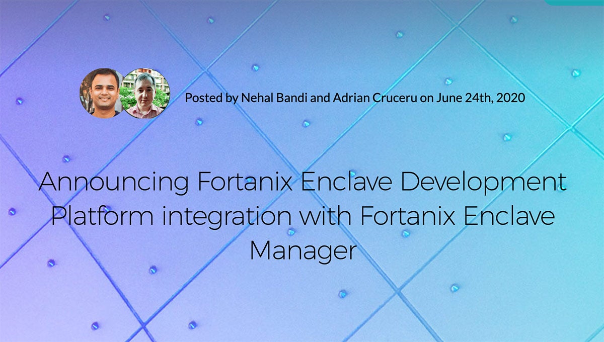 Enclave Development Platform integration with Confidential Computing ...