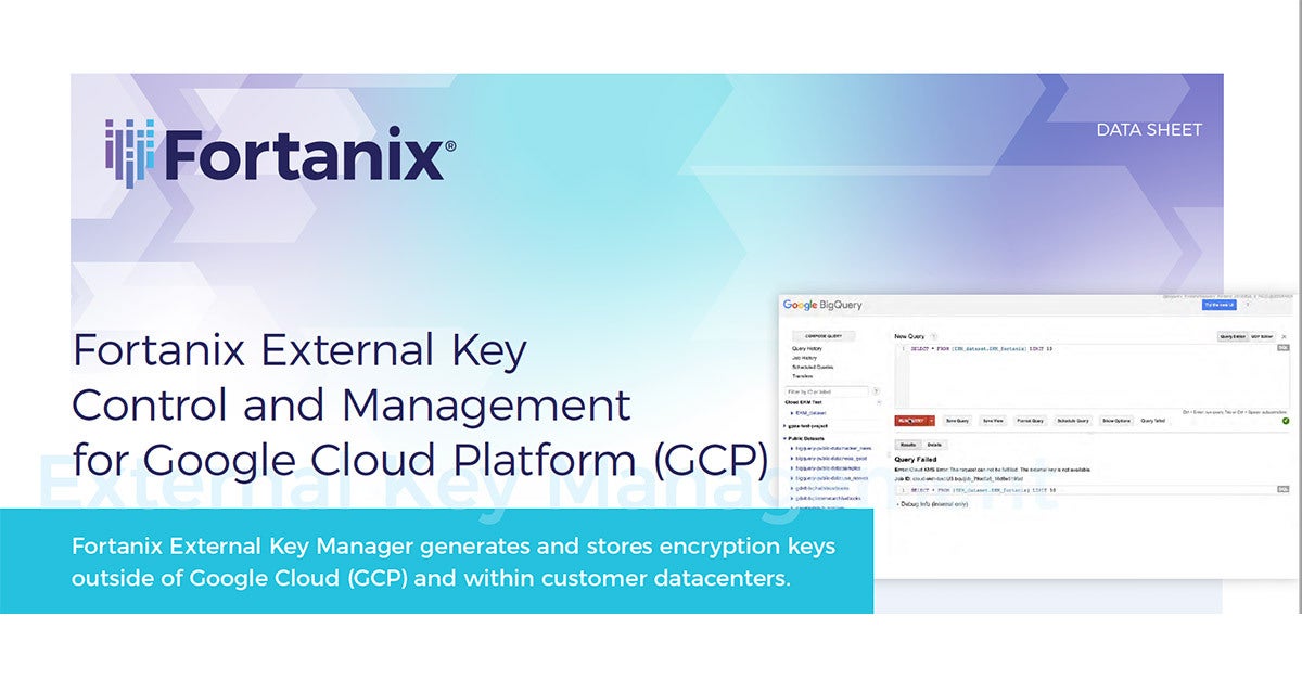 External Key Control & Management for Google Cloud Platform | Fortanix