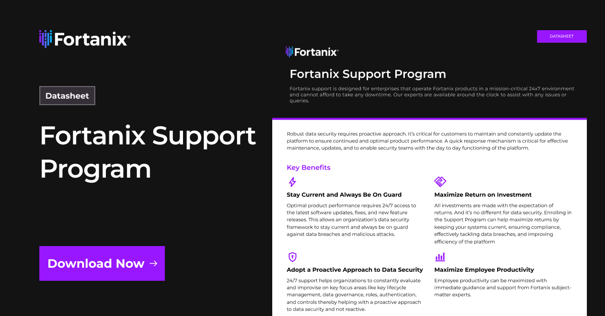 Fortanix Support Program | Fortanix