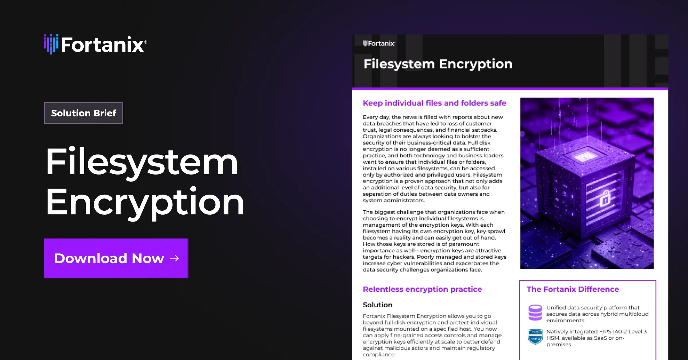 Filesystem Encryption | Solution Brief | Fortanix