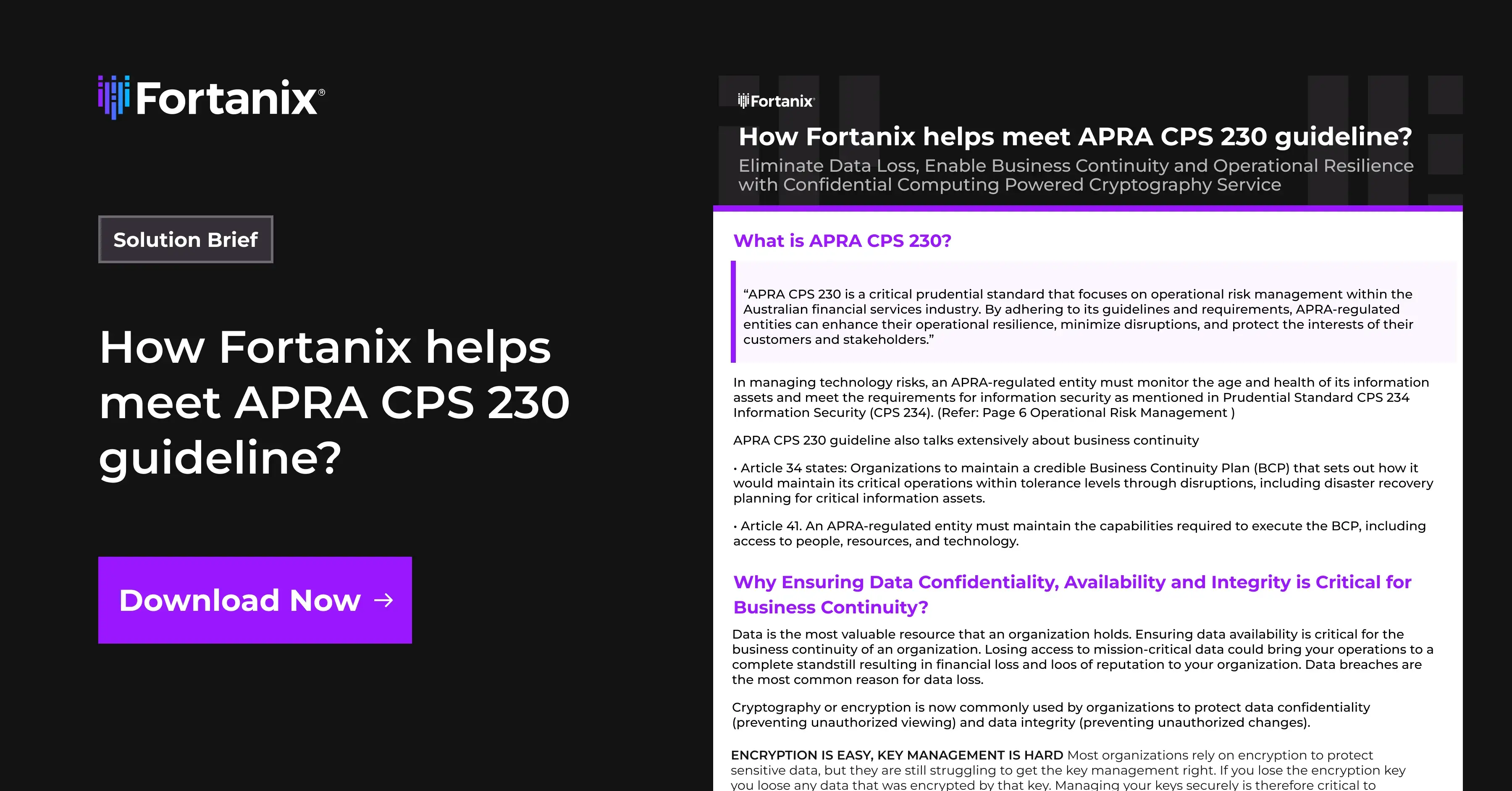 How Fortanix helps meet APRA CPS 230 guideline | Fortanix