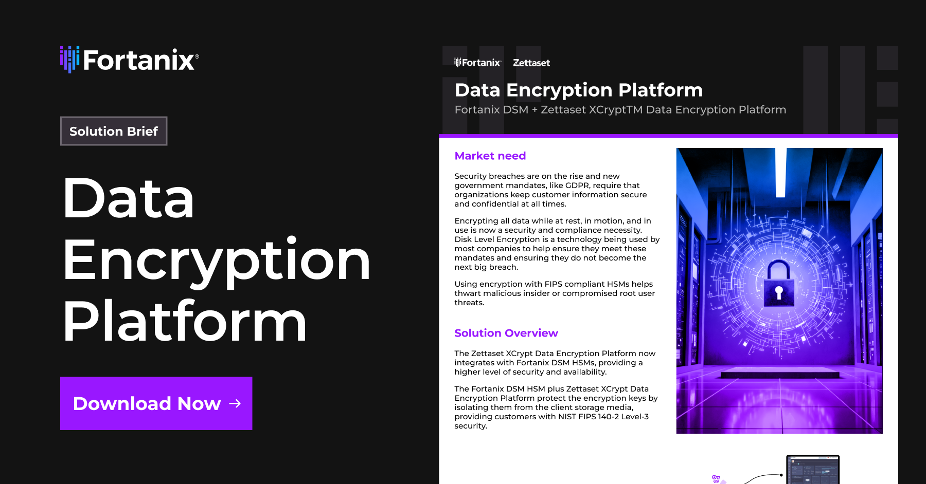 Fortanix DSM + Zettaset XCrypt™ Data Encryption Platform | Fortanix