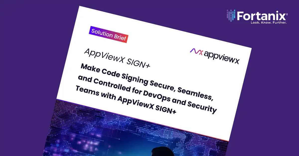 Secure Code Signing For Devops And Security Fortanix