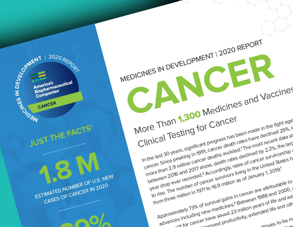Medicines in Development for Cancer 2020 Report | PhRMA
