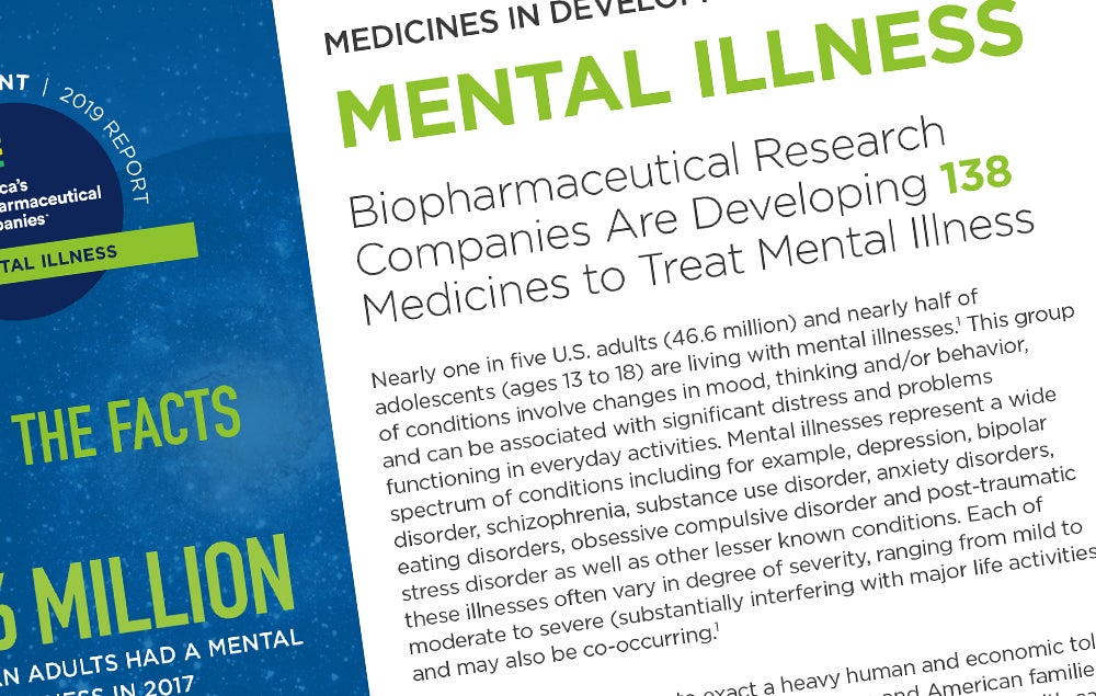 Medicines in Development for Mental Illness 2019 Report | PhRMA