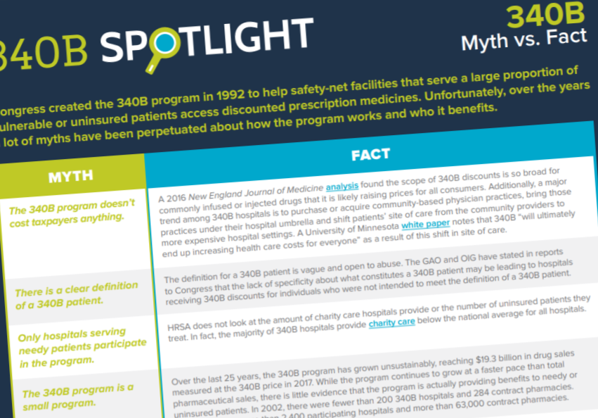 340B Spotlight: Myth vs. Fact | PhRMA