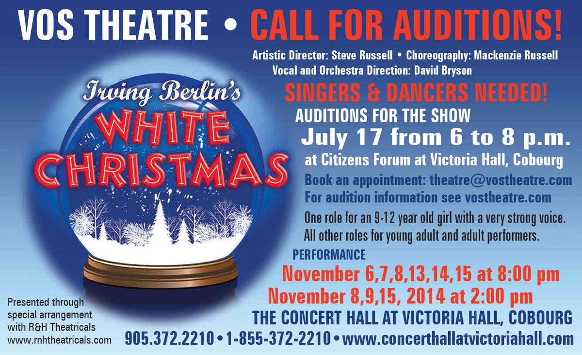 Audition call for White Christmas | VOS Theatre