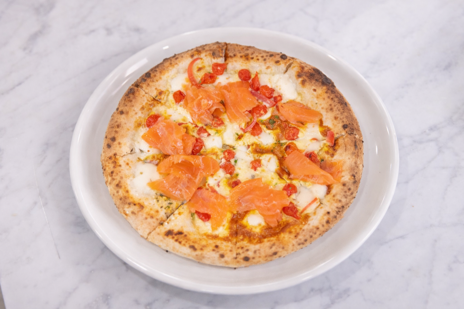 Smoked Salmon Breakfast Neapolitan Style Pizza